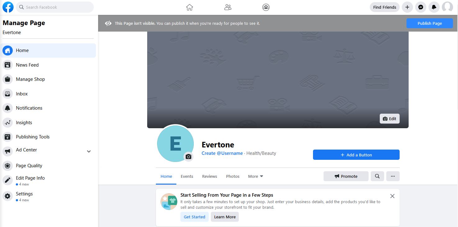 Facebook Store Creation – Quipt